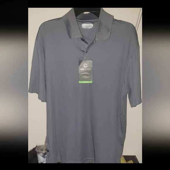 ONTOUR | Shirts | Ontour Webtech Short Sleeve Polo Gray Golf Pga Shirt ...